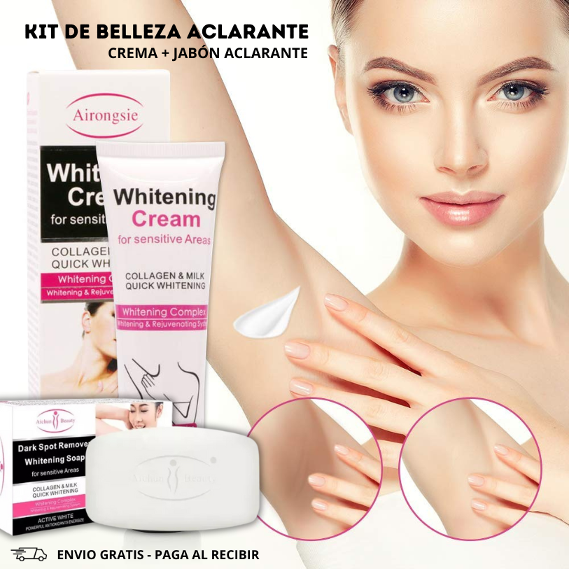 Crema Aclarante + Jabón Blanqueador (Zona Intima-Axilas) - 🚨50% DE DES – BeCalzs